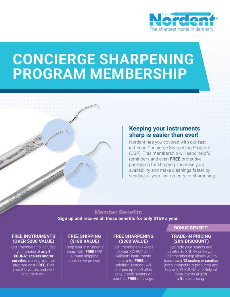 Concierge Sharpening Program - Nordent Manufacturing