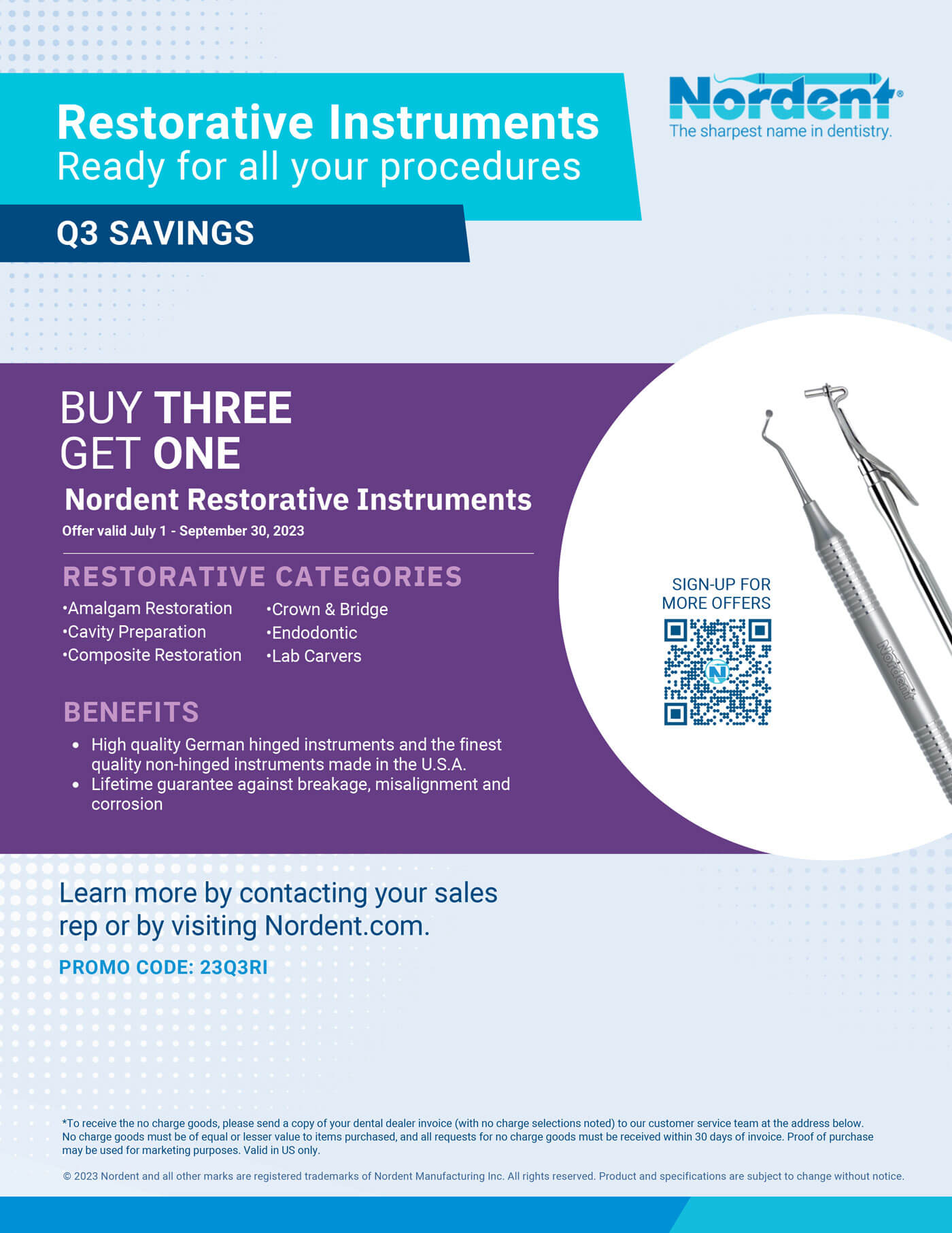 Quarterly Promotions – Nordent Manufacturing